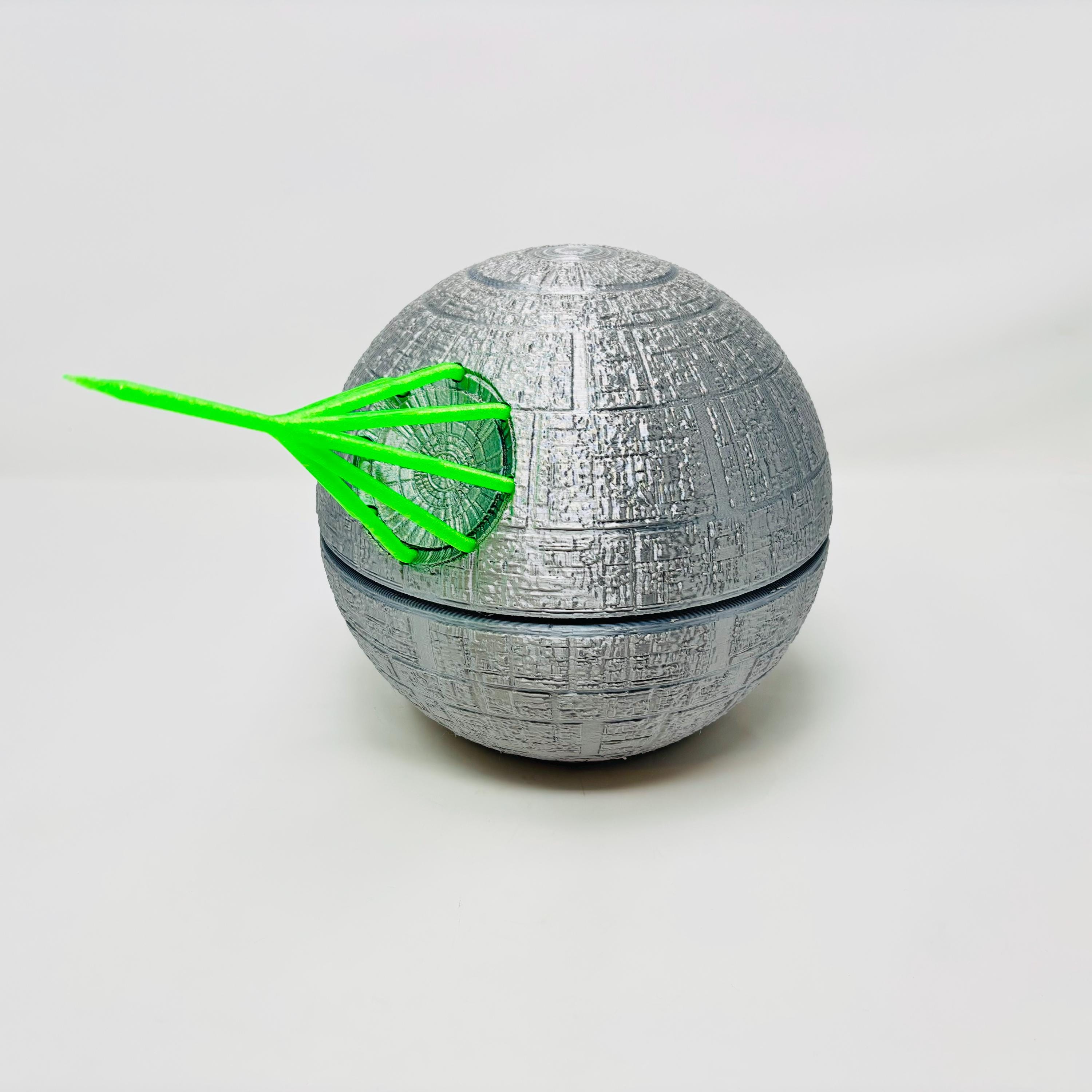 8-inch 3D Printed Death Star Christmas Tree Topper With Green Laser ...