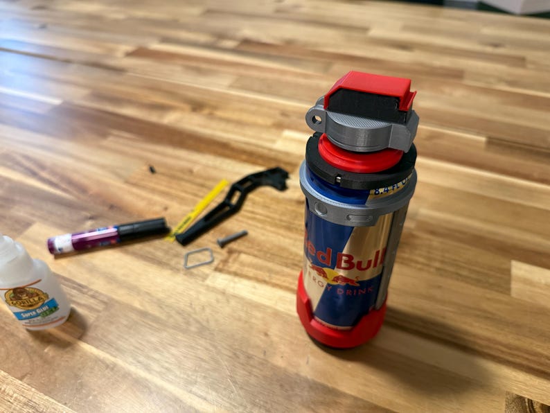Red Bull Stun Grenade Prop – Energy Drink Can Cosplay Accessory ...