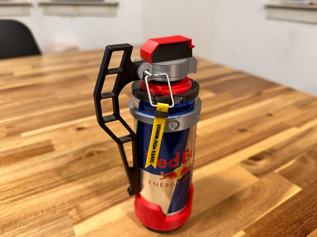 Red Bull Stun Grenade Prop – Energy Drink Can Cosplay Accessory ...