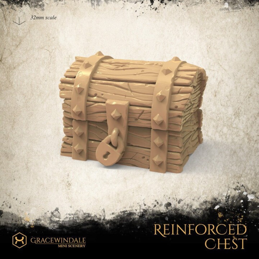Reinforced Chest Dnd Miniature Terrain Dungeons and Dragons D&D ...