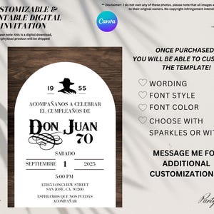 Español Don Julio Tequila Birthday Invitation - Customizable Canva ...