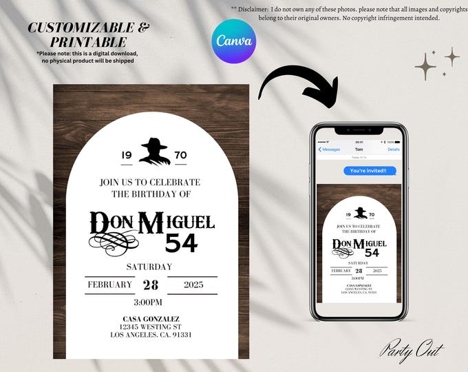 PRINTABLE 1.75L Don Julio Anejo Label, Custom Don Julio Label, Tequila ...