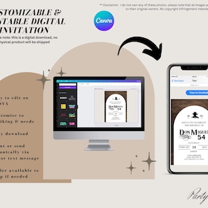 Don Julio Tequila Birthday Invitation for Men- CANVA Customizable ...