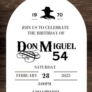 Don Julio Tequila Birthday Invitation for Men- CANVA Customizable ...