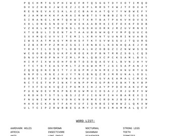 Jungle Word Scrambles and Word Searches Printable Activities - Etsy