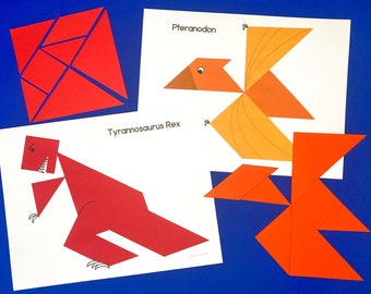 Pet Tangram Puzzles Printable 2D Shapes Math Center Tangrams - Etsy