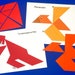 Zoo Animal Tangram Puzzles 2D Shapes Math Center - Etsy
