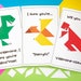 Valentines Day Cards for Students Printable Dinosaur Tangram Puzzles ...