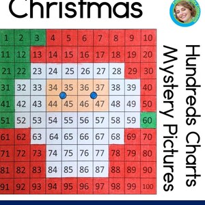 Winter Holidays Christmas 100s Chart Hundreds Chart 100 Charts - Etsy