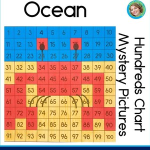 Ocean Animals 100s Chart Hundreds Charts 100 Chart Mystery Pictures - Etsy
