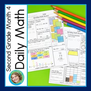 2nd Grade Math Spiral Review | Morning Work | Homework | Warm Ups Month ...
