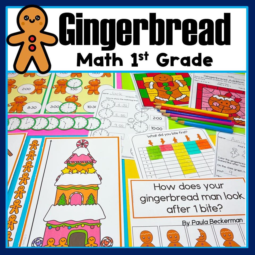 Gingerbread First Bite Graph Christmas Measurement Worksheets Addition ...