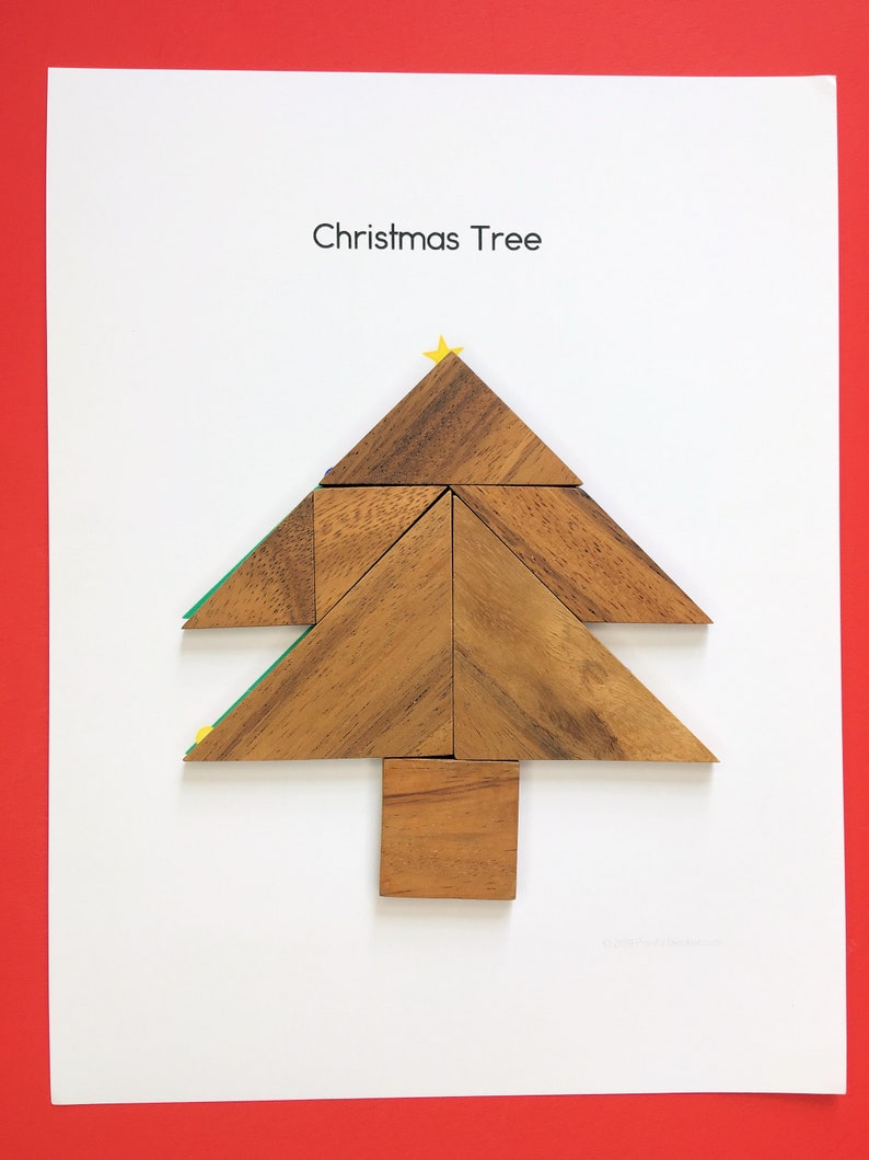 Christmas Tangram Puzzles | Printable Tangrams | 2D Shapes Math Center ...