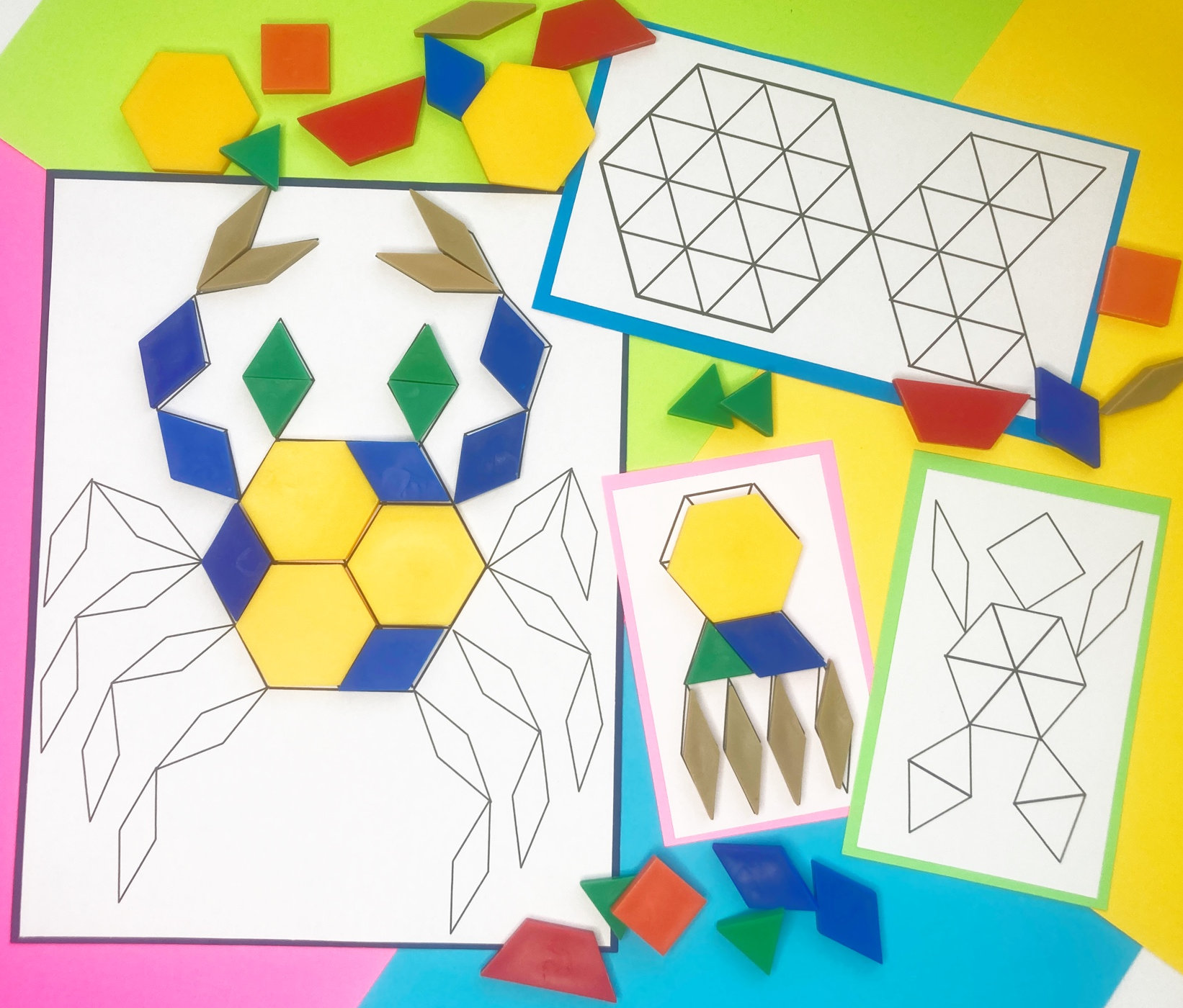 Ocean Pattern Block Mats | 2D Shape Puzzles | Problem Solving Critical ...