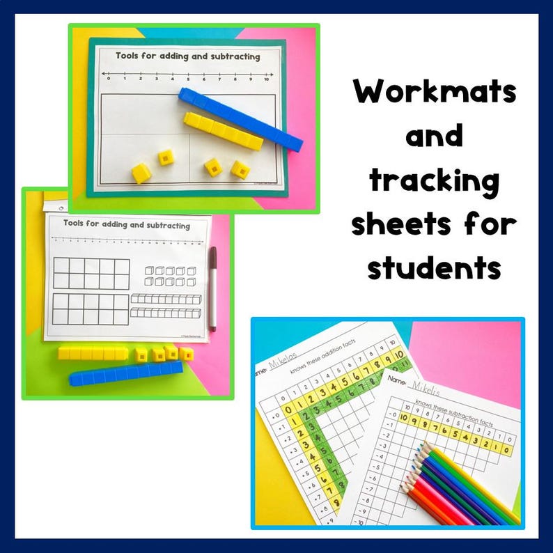 1st Grade Math Facts Fluency Timed Tests Addition and Subtraction ...