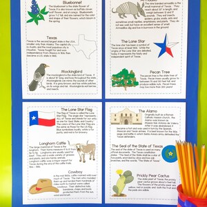 Texas State Symbols Bingo With Symbols of Texas Informational Posters ...