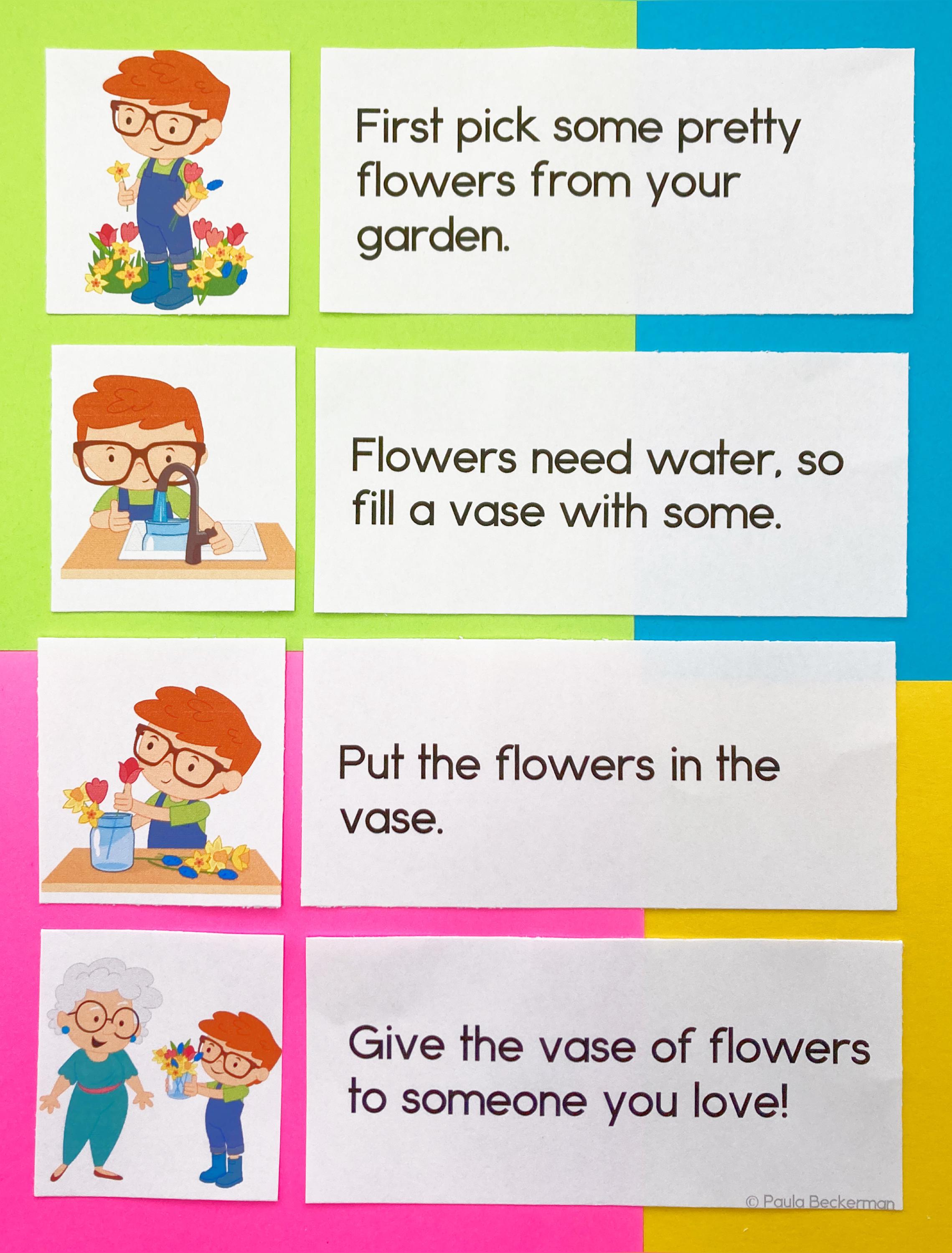 Spring Story Sequencing Speaking and Writing Activities - Etsy