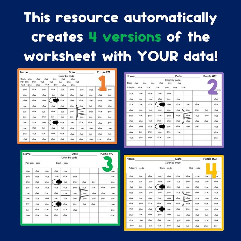 Editable Programmable Halloween Color by Code Mystery Pictures - Etsy