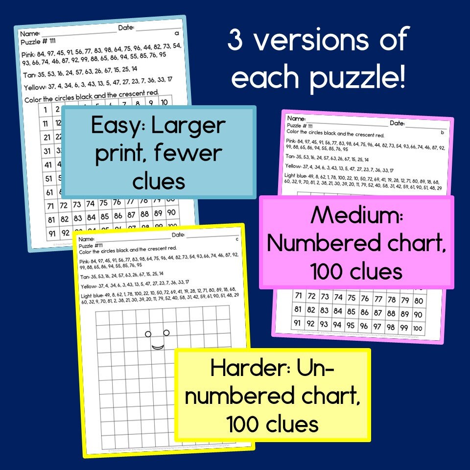 Fairy Tale 100s Charts Hundreds Chart 100 Chart Mystery Pictures Math ...