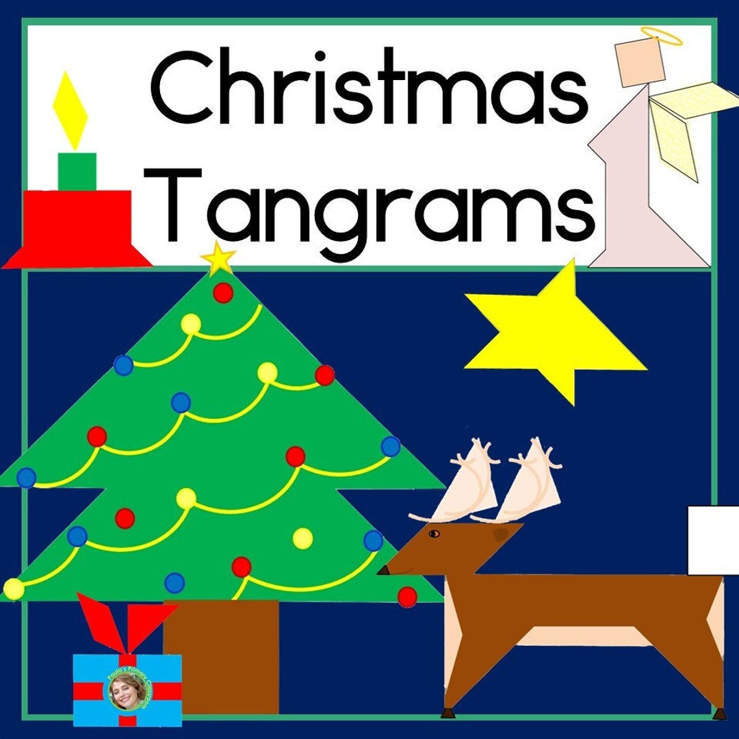 Christmas Tangram Puzzles | Printable Tangrams | 2D Shapes Math Center ...