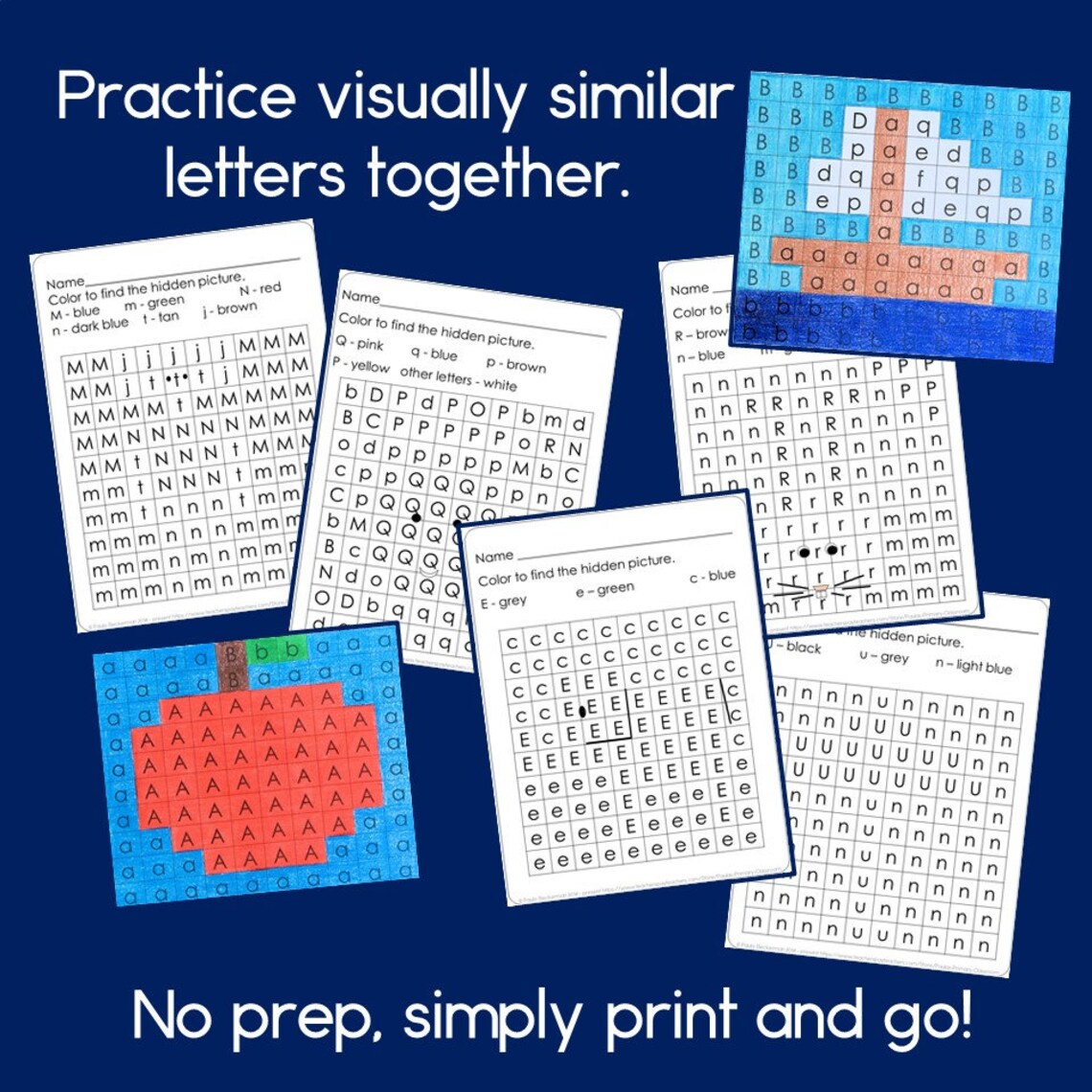 Alphabet Mystery Pictures | Color by Letter | Letter Recognition ...