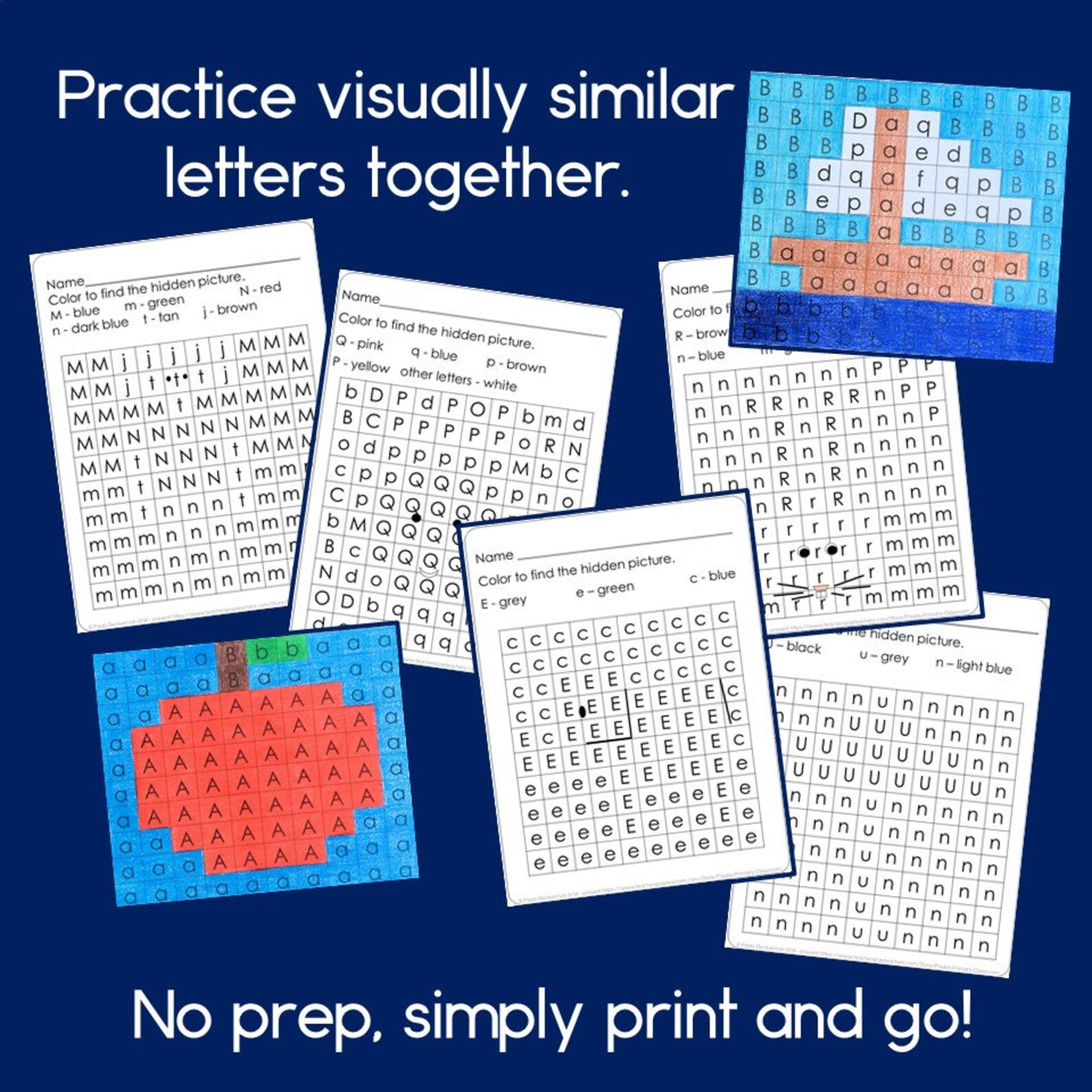 Alphabet Mystery Pictures | Color by Letter | Letter Recognition ...