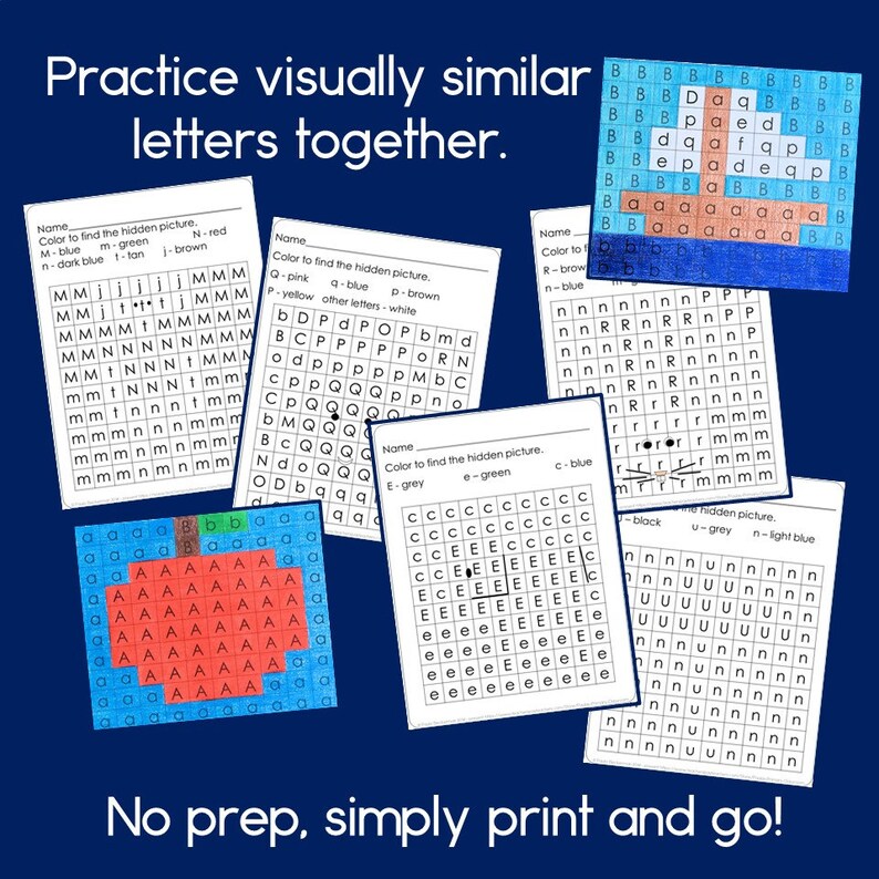 Alphabet Mystery Pictures | Color by Letter | Letter Recognition ...