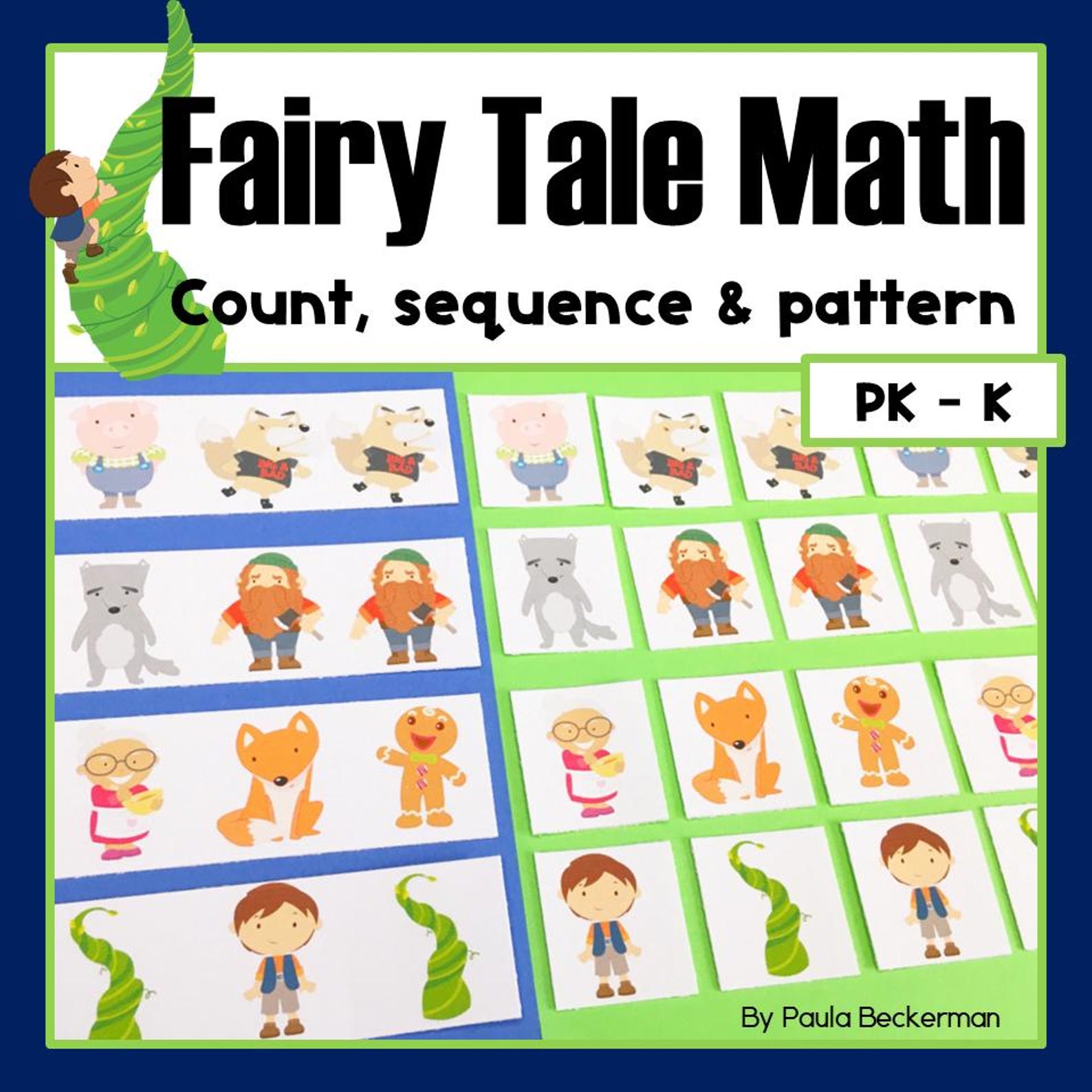 Fairy Tale Math Centers for Preschool Kindergarten | Numbers Counting ...