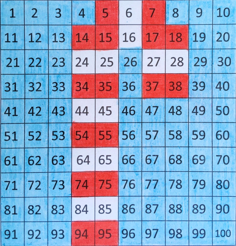Winter Holidays | Christmas 100s Chart | Hundreds Chart | 100 Charts - Etsy