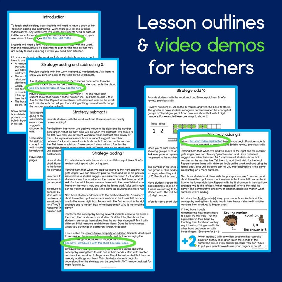 1st Grade Math Facts Fluency Timed Tests Addition and Subtraction ...