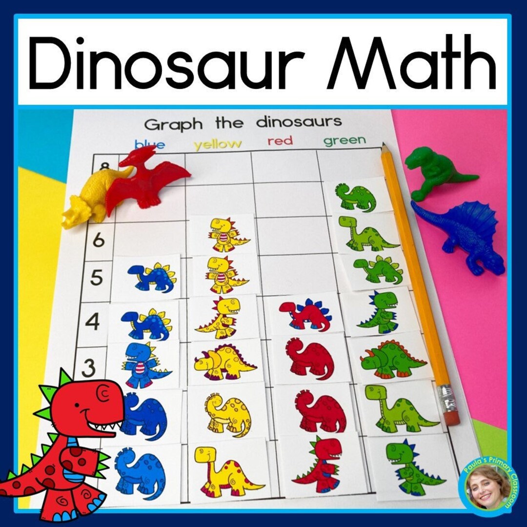 Dinosaur Math Graphing Sorting and Venn Diagram Centers - Etsy