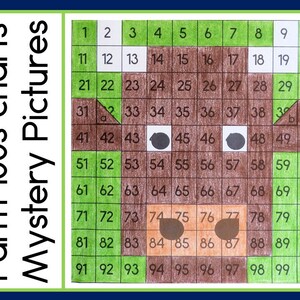 Farm Animals 100s Chart Hundreds Charts 100 Chart Mystery - Etsy