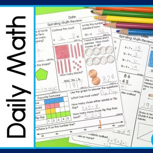 2nd Grade Math Spiral Review Morning Work Homework Warm - Etsy