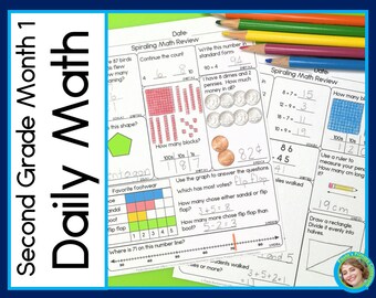 2nd Grade Math Spiral Review Morning Work Homework Warm - Etsy