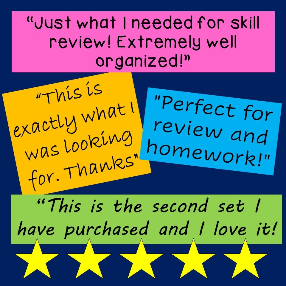 Math Spiral Review Daily Worksheets Morning Work Homework Month 9 - Etsy