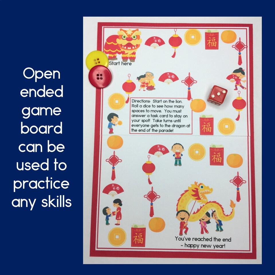 Chinese New Year 2024 Game Board | Open Ended Game - Etsy