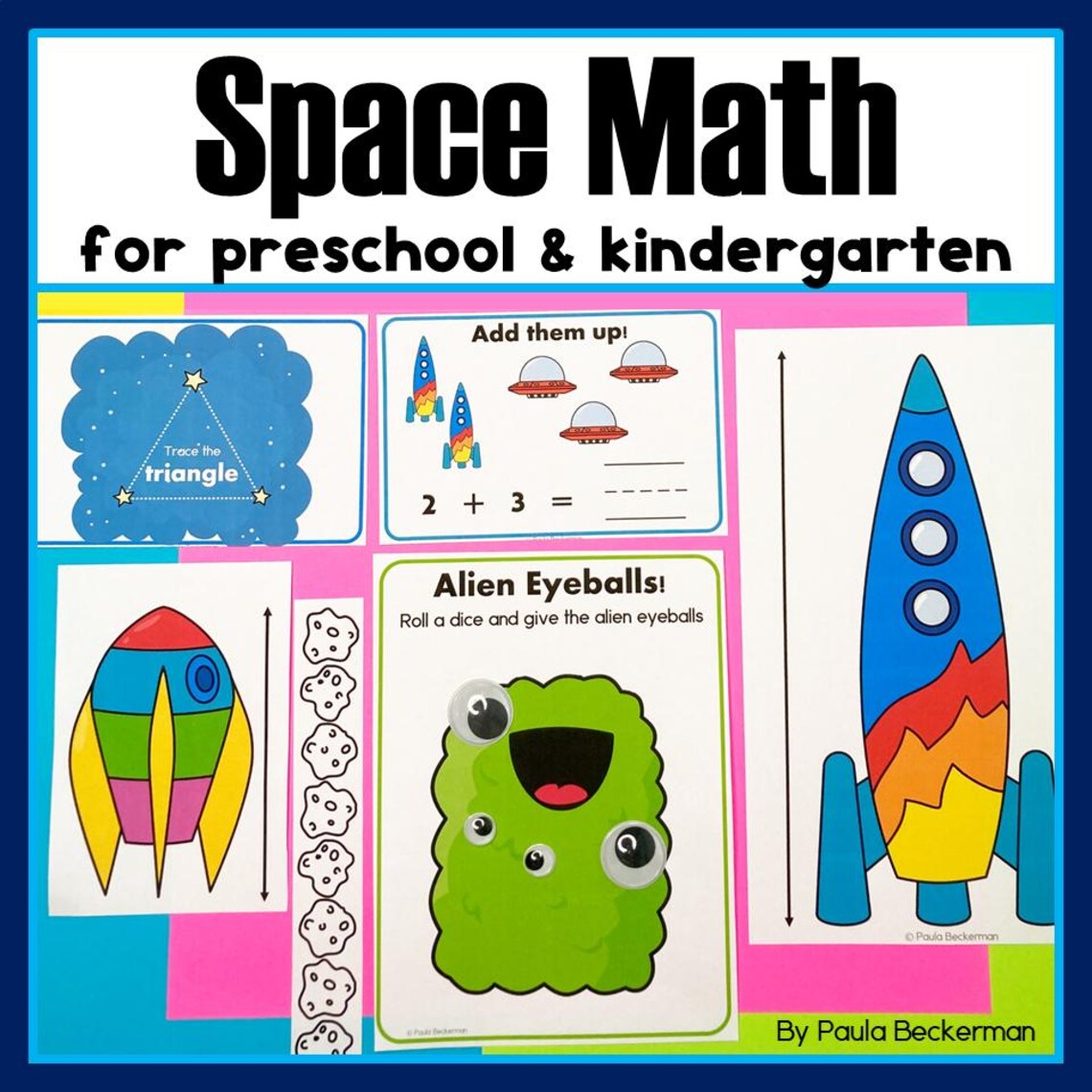 Space Math Activities: Number, Shape, Measurement, Positional Words ...
