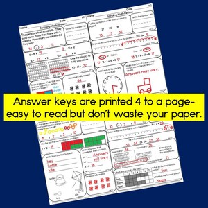 Math Spiral Review Daily Worksheets Morning Work Homework Month 8 - Etsy