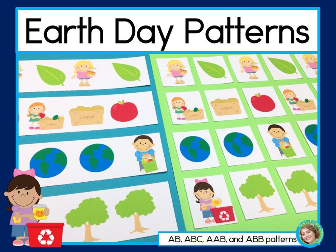 Earth Day Conservation Math Center With AB ABC & ABB - Etsy
