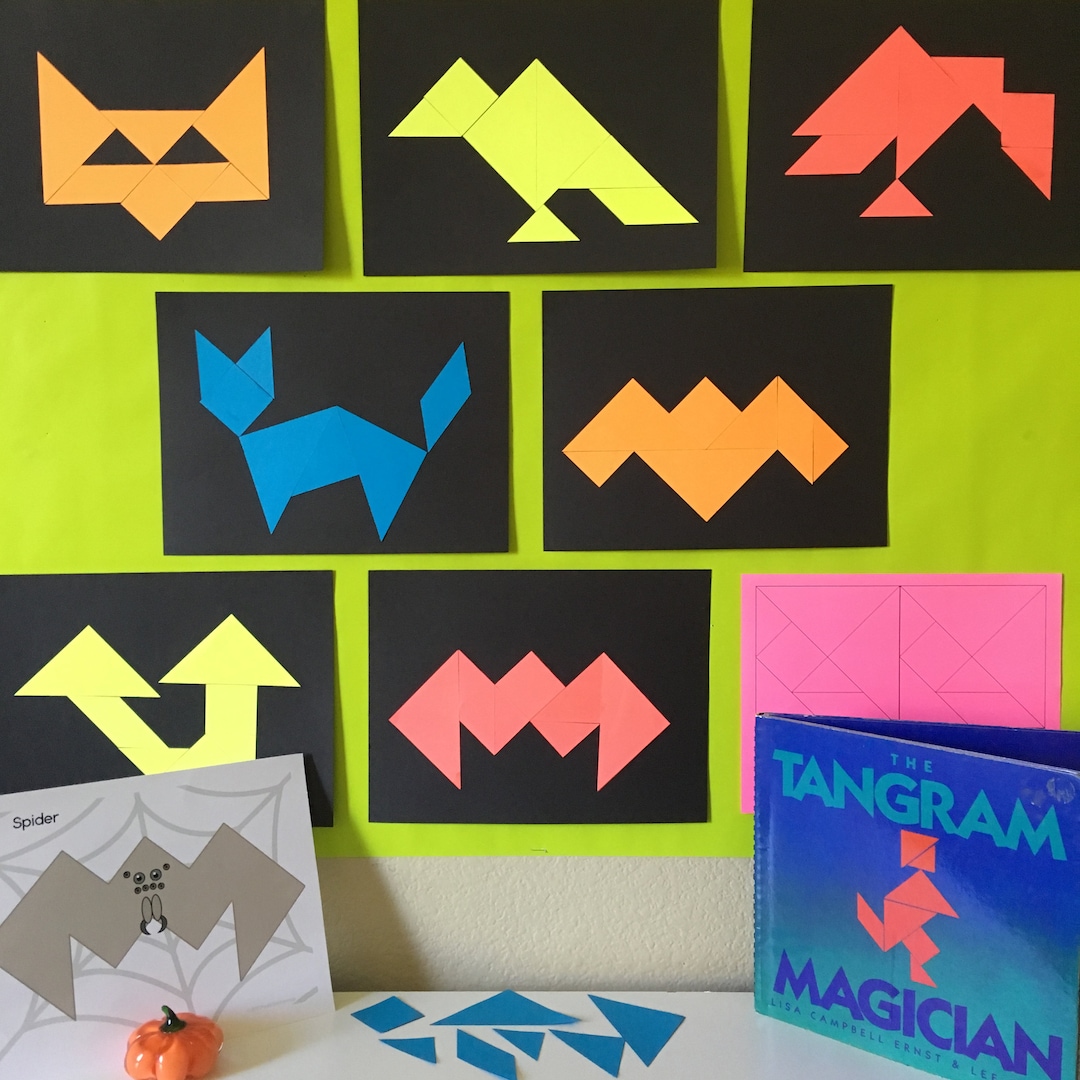 Halloween Tangram Puzzles | 2D Shapes Center | Hands on Math Tangrams ...