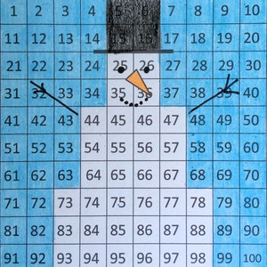 Winter Holidays | Christmas 100s Chart | Hundreds Chart | 100 Charts - Etsy