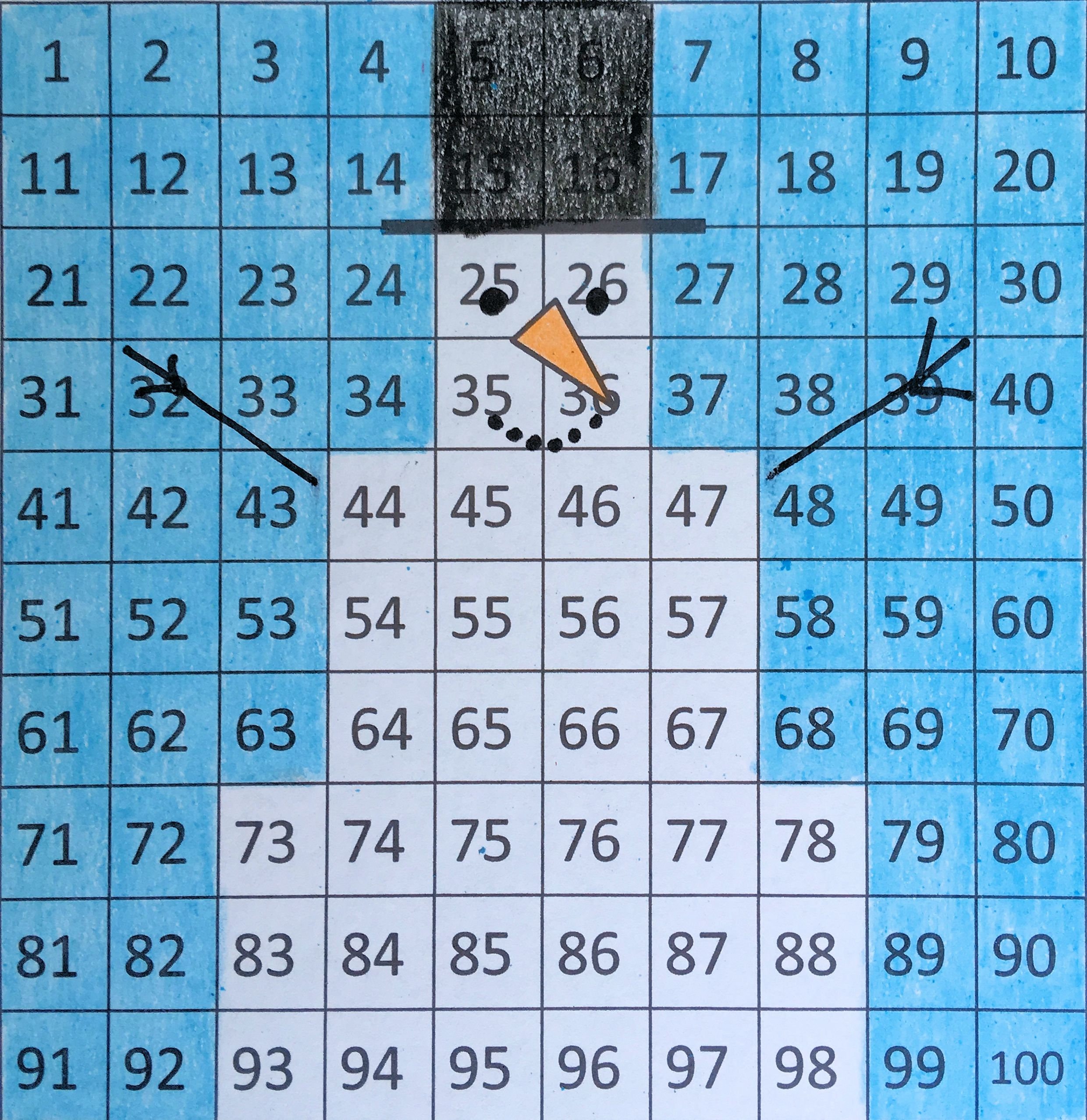 Winter Holidays | Christmas 100s Chart | Hundreds Chart | 100 Charts - Etsy