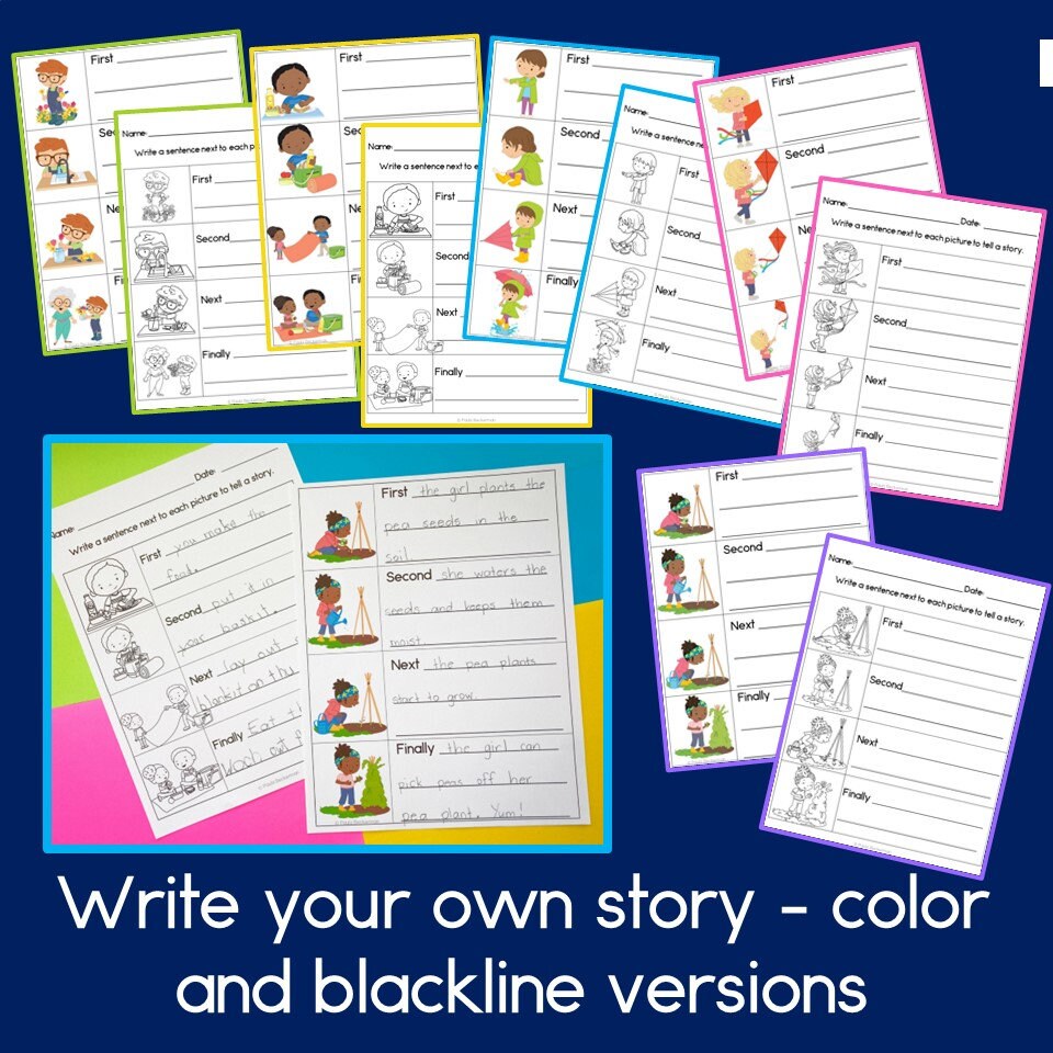 Spring Story Sequencing Speaking and Writing Activities - Etsy