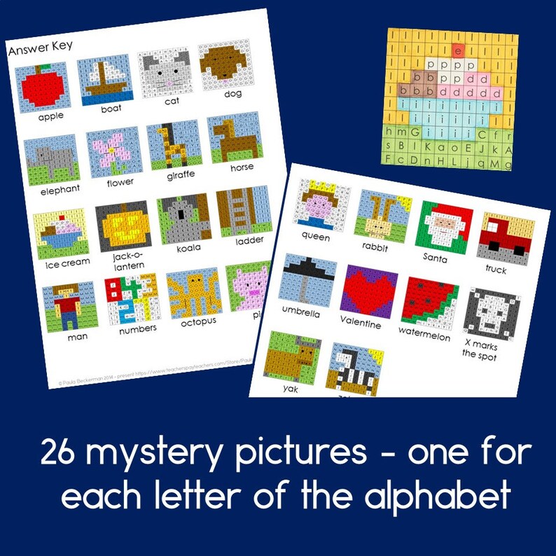 Alphabet Mystery Pictures | Color by Letter | Letter Recognition ...