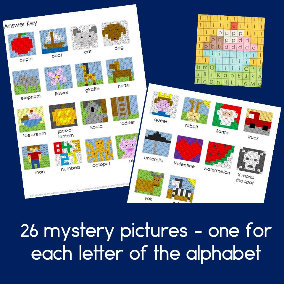 Alphabet Mystery Pictures | Color by Letter | Letter Recognition ...