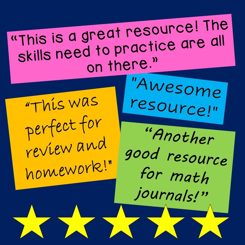 Math Spiral Review Daily Worksheets Morning Work Homework - Etsy