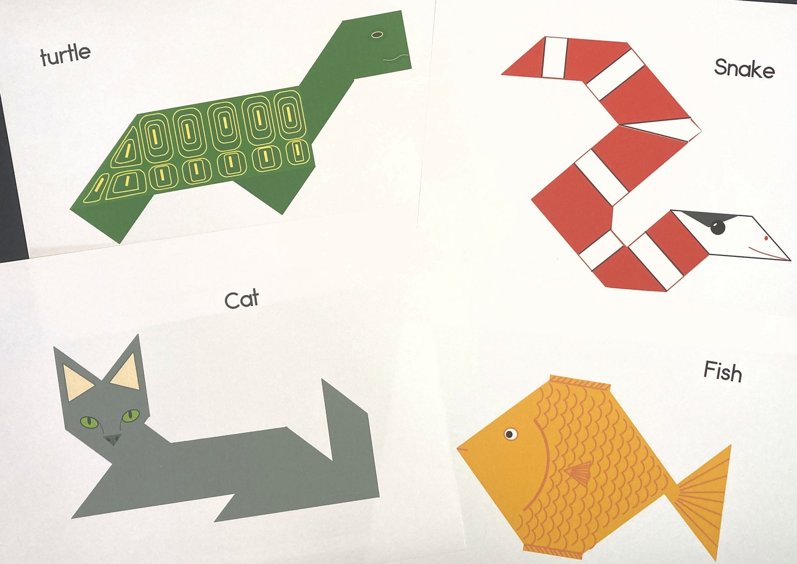 Pet Tangram Puzzles Printable | 2D Shapes Math Center | Tangrams - Etsy