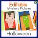 Editable Programmable Halloween Color by Code Mystery - Etsy