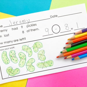 Editable | Programmable Subtraction Word Problems | Make Your Own - Etsy