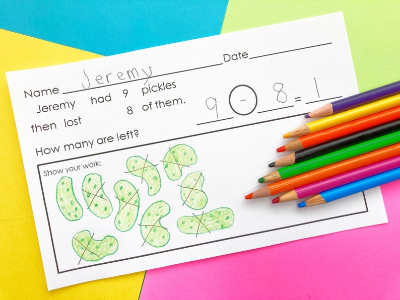 Editable | Programmable Subtraction Word Problems | Make Your Own - Etsy